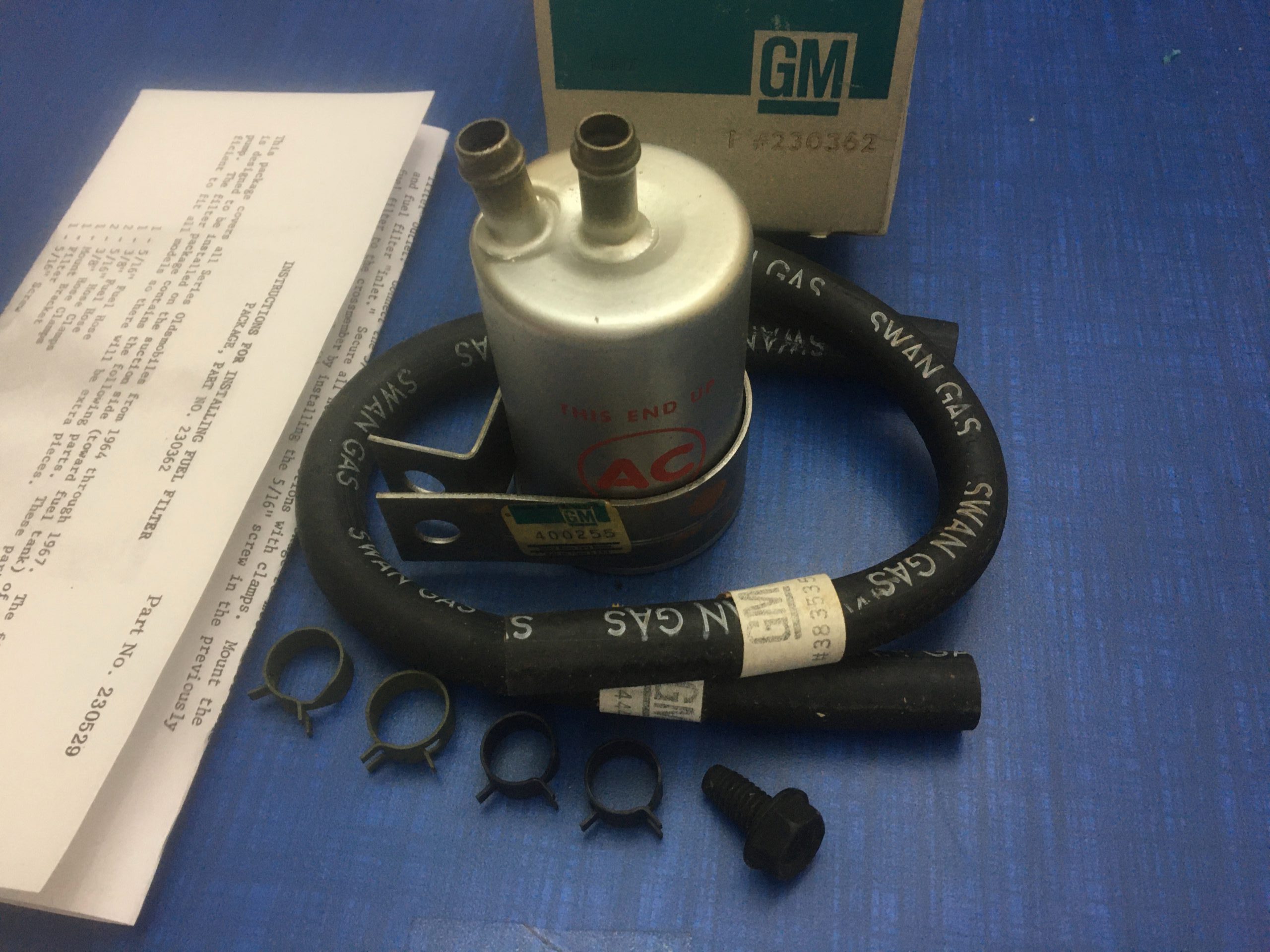 1964 - 1967 Oldsmobile NOS Engine Fuel Filter Package GM # 230362 ...