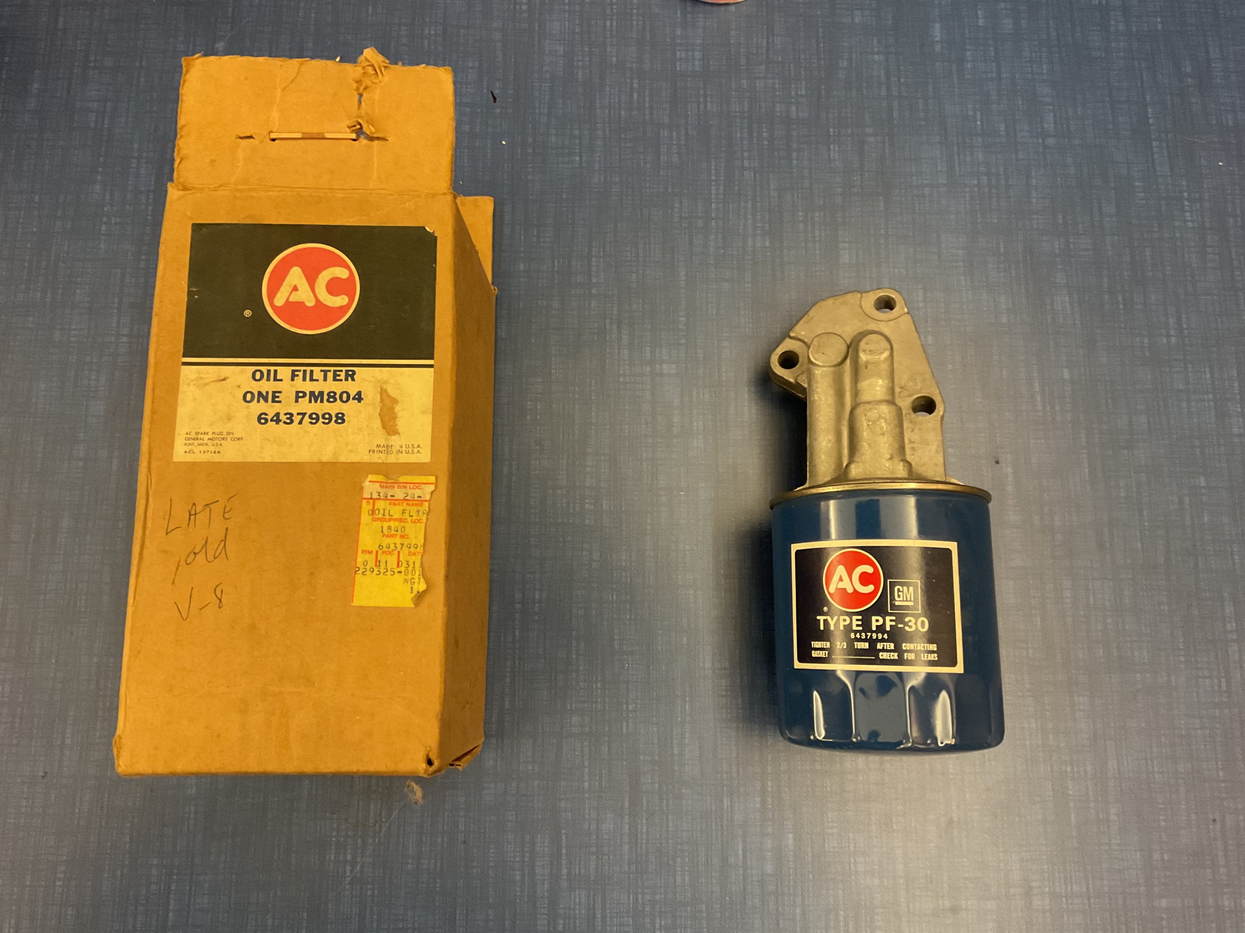1964 - 1977 General Motors Engine Oil Filter Adapter With Oil Filter GM ...