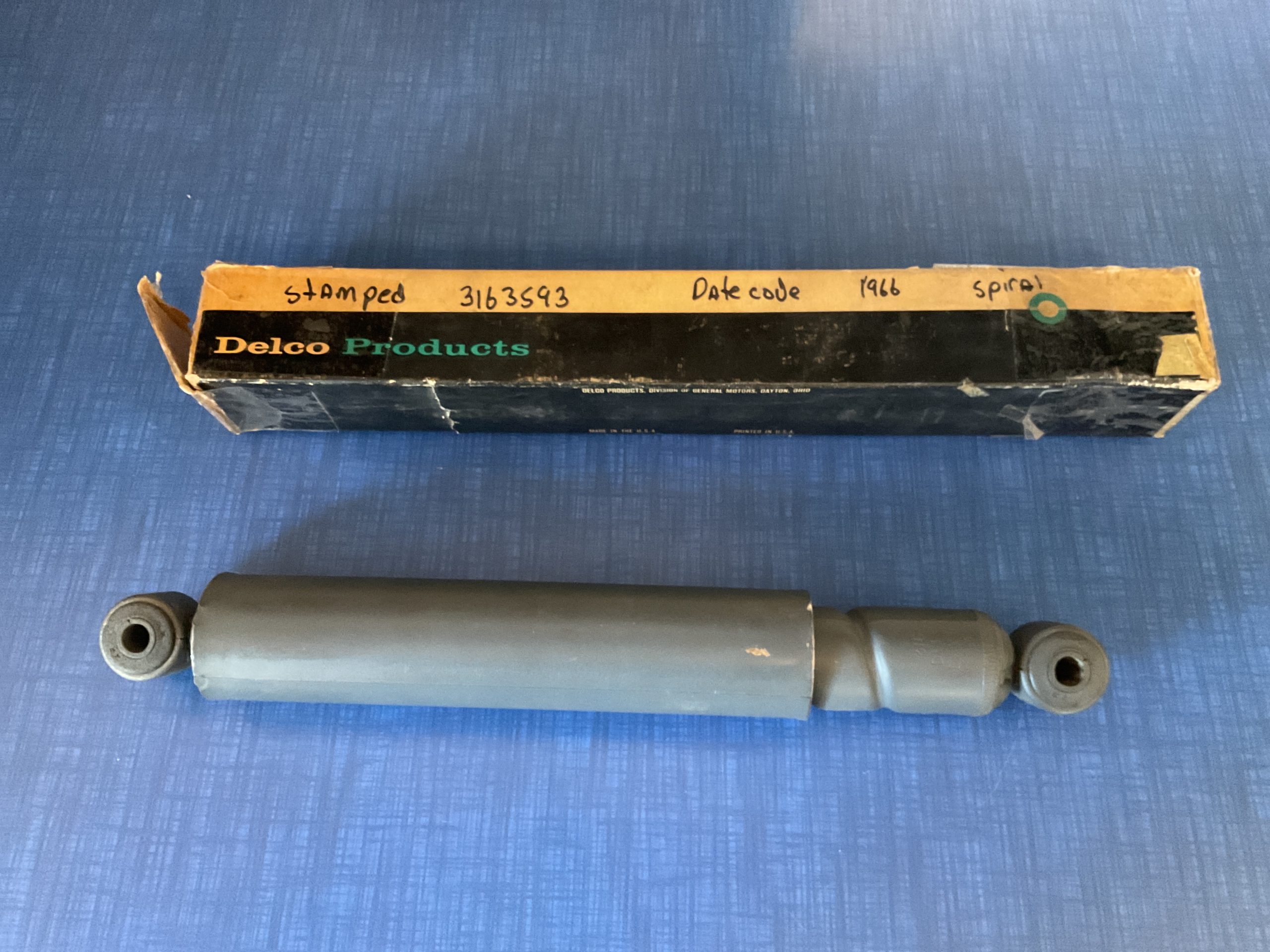 1960-1962 GMC Pickup NOS Delco Spiral Rear Shock Absorber GM # 3163593 ...