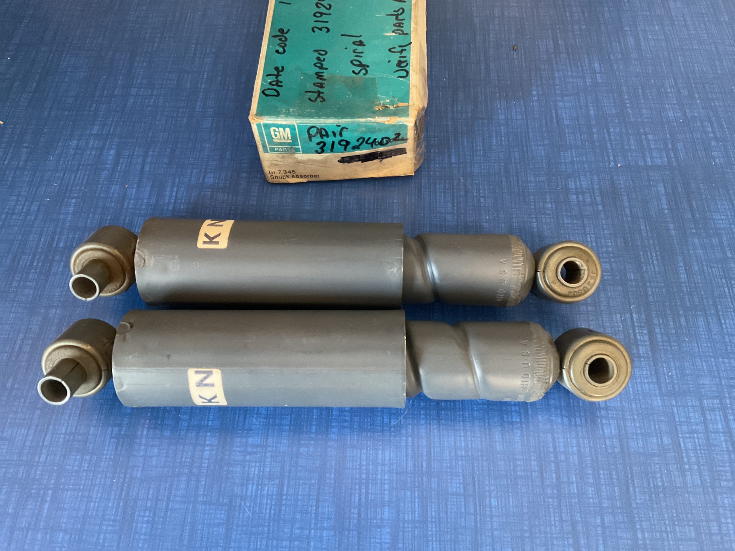 1967 Chevrolet Pickup NOS Delco Spiral Front Shock Absorber Pair GM ...